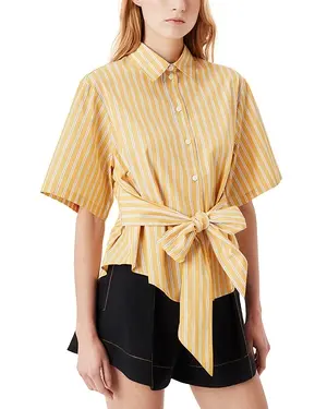 Tresse Tie Waist Short Sleeve Shirt