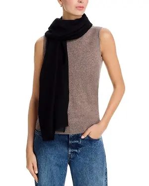 CAROLYN ROWAN ACCESSORIES Micro Crystal Scattered Wool Blend Shawl - Black