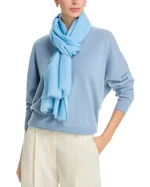 CAROLYN ROWAN ACCESSORIES Micro Crystal Scattered Wool Blend Shawl - Light Blue
