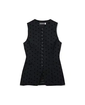 Mint Velvet Polka Dot Longline Waistcoat