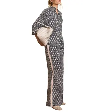 Mint Velvet Geometric Print Wide Leg Trousers