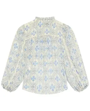 Mint Velvet Geo Print Ruffle Blouse