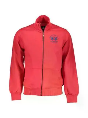 LA MARTINA Zip-up Embroidered Sweater - Red