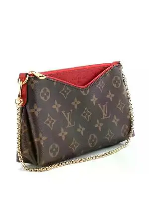 LOUIS VUITTON Pallas Monogram Canvas Clutch - Brown