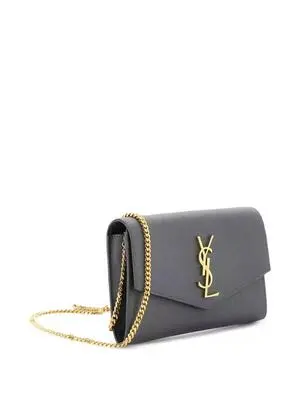 Saint Laurent Uptown Chain Wallet Leather Crossbody Bag