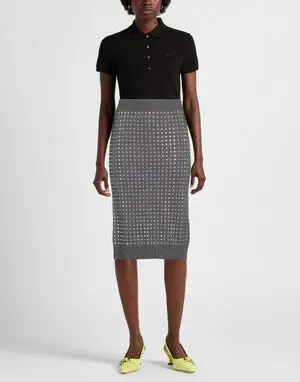 Sportmax Wool & Polyamide Midi Skirt With Crystal Embellishments