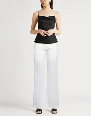 120% Lino Straight-leg Linen Trousers - White