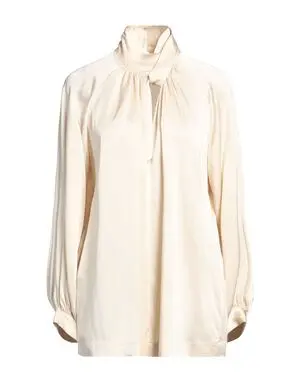 SEMICOUTURE Long Sleeve Turtleneck Top - White