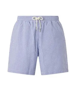 Orlebar Brown Mastiff Ii Striped Seersucker Swim Shorts - Blue