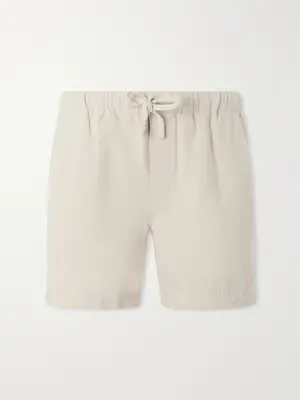 FRAME Cotton Canvas Drawstring Shorts - Neutrals