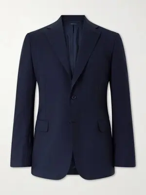 Brioni Trevi Wool And Mohair-blend Suit Jacket - Blue