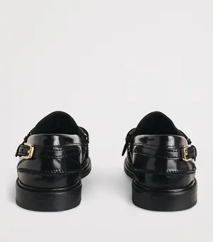 Sandro Leather Buckled Loafers