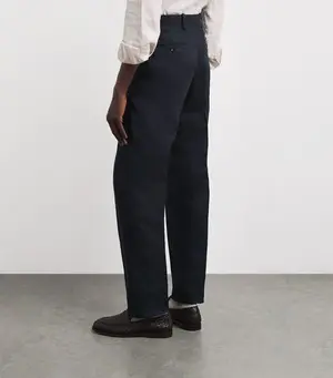 Agnona Linen Straight Trousers