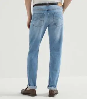 Brunello Cucinelli Stretch-cotton Slim Jeans - Blue