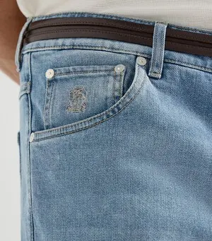 Brunello Cucinelli Stretch-cotton Slim Jeans - Blue