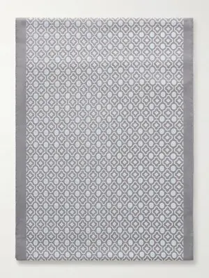 Anderson & Sheppard Printed Cotton-voile Scarf - Gray