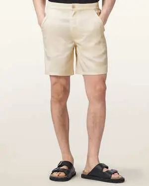 ALLSAINTS Circe Straight Fit Odyssey Shorts - White