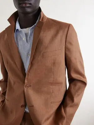 Frescobol Carioca Paulo Linen And Virgin Wool-blend Suit Jacket