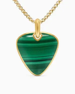 David Yurman Streamline® Pick Amulet In 18k Yellow Gold With - Malachite