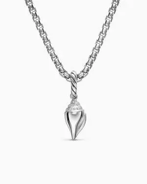 David Yurman Petite Pavé Shell Amulet - Diamond