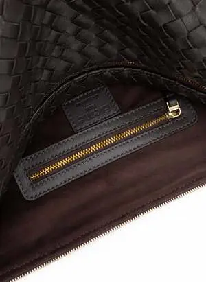 ELLEME Trousse Large Woven Leather Pouch
