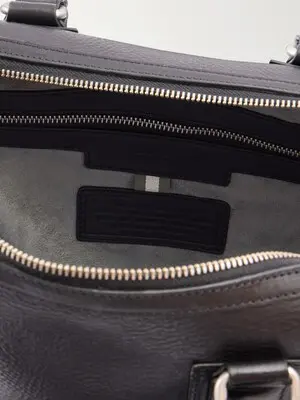 Officine Creative Jules 003 Full-grain Leather Briefcase - Black