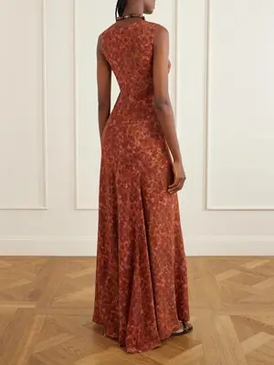 CORTANA Irina Silk-chiffon Maxi Dress