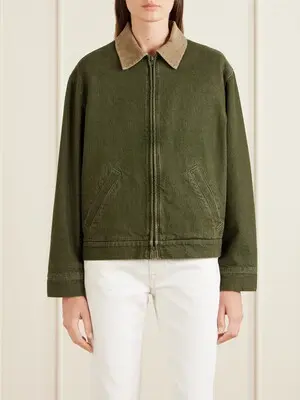 Aimé Leon Dore Corduroy-trimmed Denim Jacket