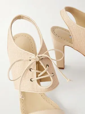 Manolo Blahnik Goupil 105 Raffia Sandals
