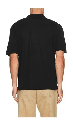 Theory Regal Merino Relaxed Button Down - Black