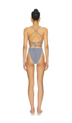 LOVERS AND FRIENDS Ruby One Piece - Blue Gingham
