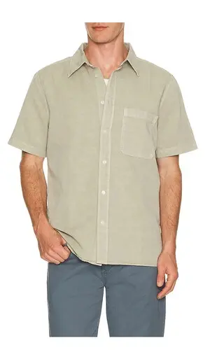 Citizens Of Humanity Short Sleeve Pocket Cairo Shirt In Taupe - Burnished Quartz