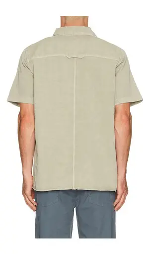 Citizens Of Humanity Short Sleeve Pocket Cairo Shirt In Taupe - Burnished Quartz