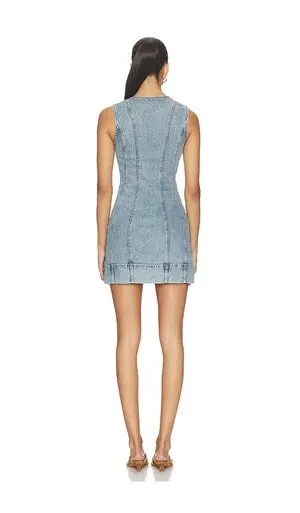 Good American Button Front Denim Mini Dress