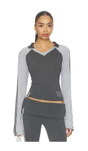 JADED LONDON Studded Football Baby Tee