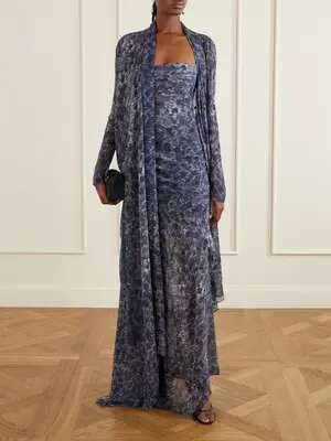 CORTANA Meena Silk-satin Maxi Dress