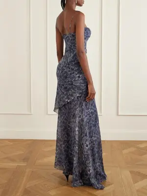CORTANA Meena Silk-satin Maxi Dress