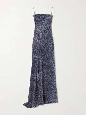 CORTANA Meena Silk-satin Maxi Dress