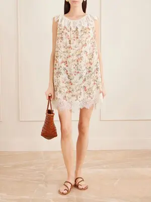DÔEN Paloma Floral-print Silk-chiffon Dress