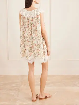 DÔEN Paloma Floral-print Silk-chiffon Dress