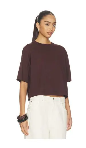 Enza Costa Short Sleeve Structured Tee