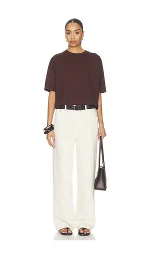 Enza Costa Short Sleeve Structured Tee