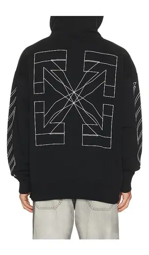 Off-White Double Arrow Skate Hoodie - Black
