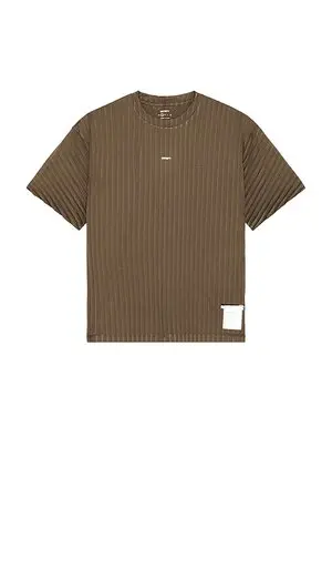 Satisfy Auralite Pleated T-shirt In Brown - Olive