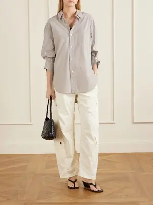 Citizens Of Humanity Kayla Checked Cotton-poplin Shirt - Neutrals