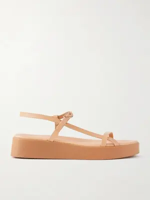 ANCIENT GREEK SANDALS Politia Leather Platform Sandals