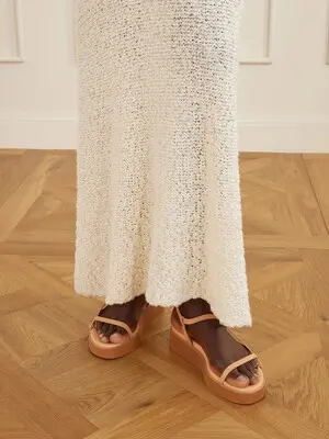 ANCIENT GREEK SANDALS Politia Leather Platform Sandals