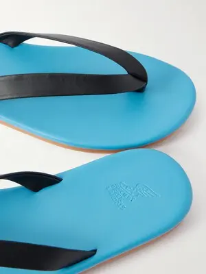 ANCIENT GREEK SANDALS Saionara Leather Flip Flops - Blue