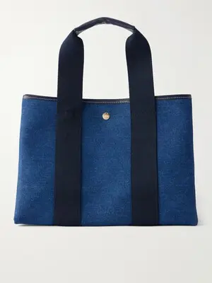 Large Leather-trimmed Felt Totes
