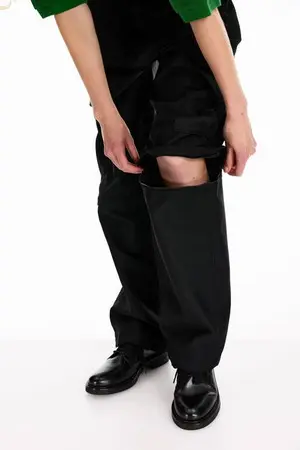 VOWELS Zip-off Cargo Pants - Black